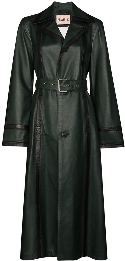 Plan C Belted Trench Coat - ShopStyle