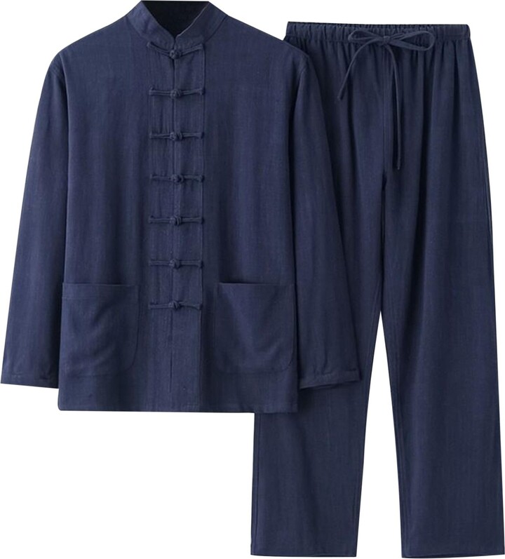 WAZHAKU Sports Suit Men's Sweatsuits Two Piece Tang Suit Tracksuit ...