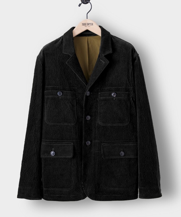 Todd Snyder Italian Corduroy Professor Jacket in Black - ShopStyle