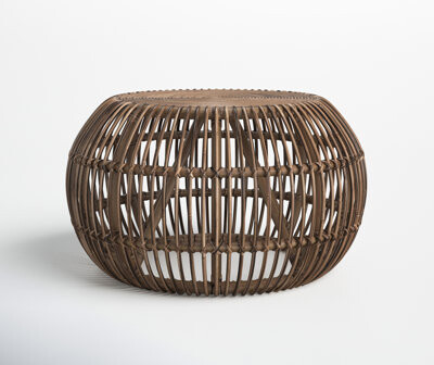 Joss & Main Ava Rattan/Wicker Drum Coffee Table - ShopStyle