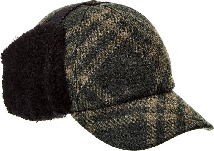 Burberry Wool & Shearling Trapper Cap - ShopStyle Hats