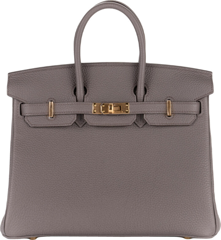 Hermes Birkin 25 leather tote - ShopStyle