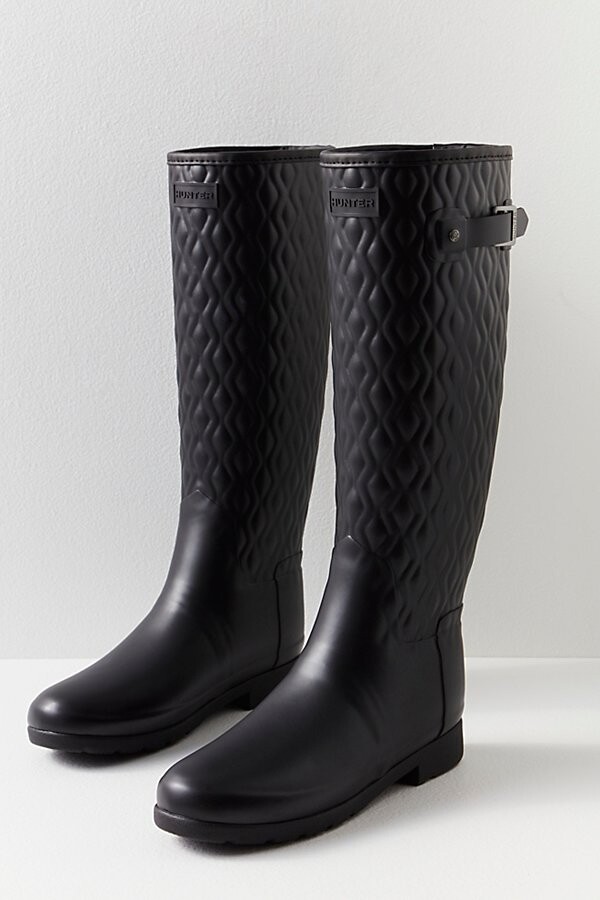 Hunter Refined Tall Quilted Wellies by at Free People - ShopStyle Knee ...