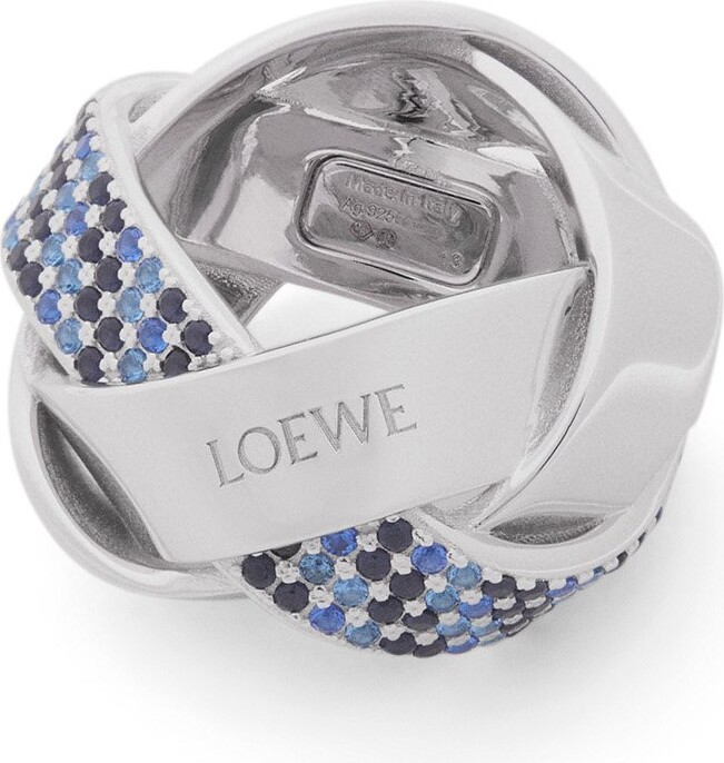 Loewe Luxury Chunky Nest pavé ring in sterling silver and crystals ...