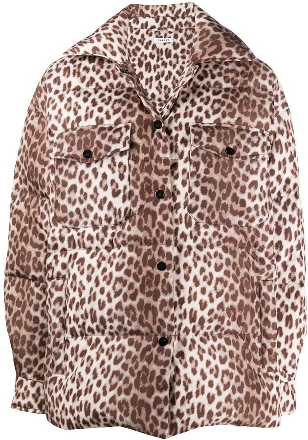 P.A.R.O.S.H. Leopard Print Puffer Jacket - ShopStyle
