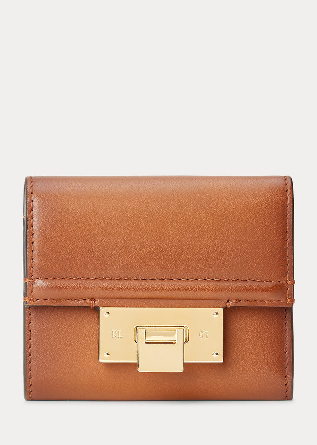 Ralph Lauren Burnished Petite Hinge-Lock Wallet - ShopStyle