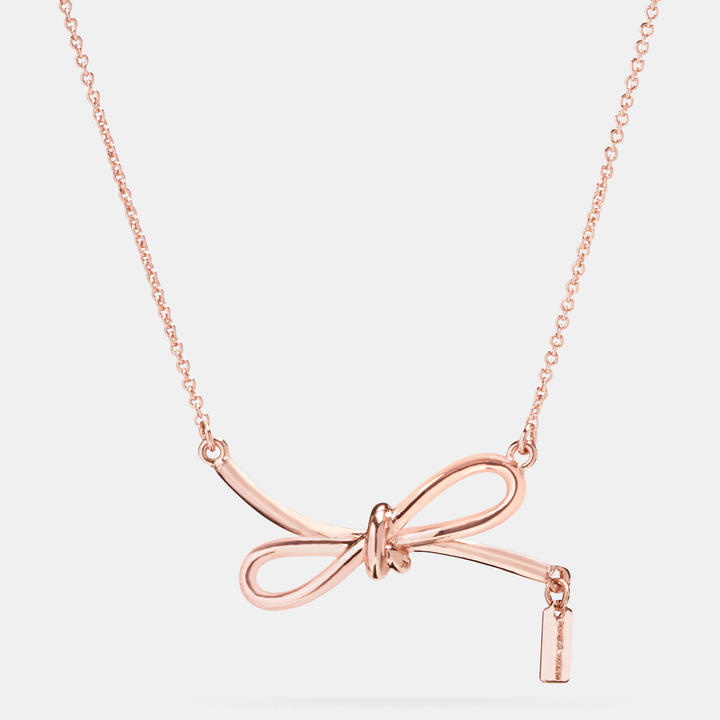 Coach Bow Necklace - ShopStyle Women's Fashion