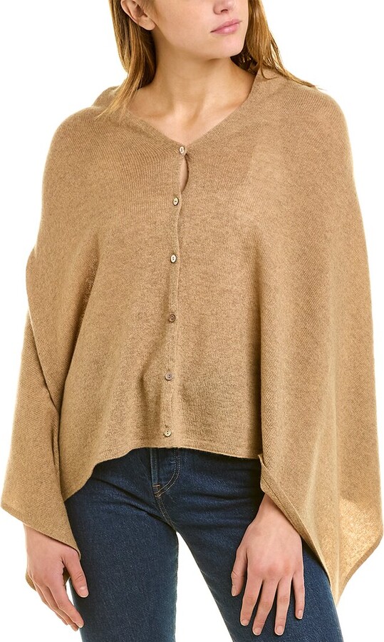 Forte Cashmere Button Cashmere Poncho - ShopStyle Capes