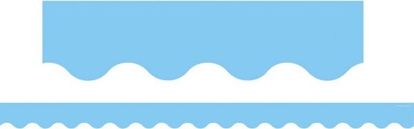 Teacher Created Resources Light Blue Scalloped Border Trim, 35 Feet ...
