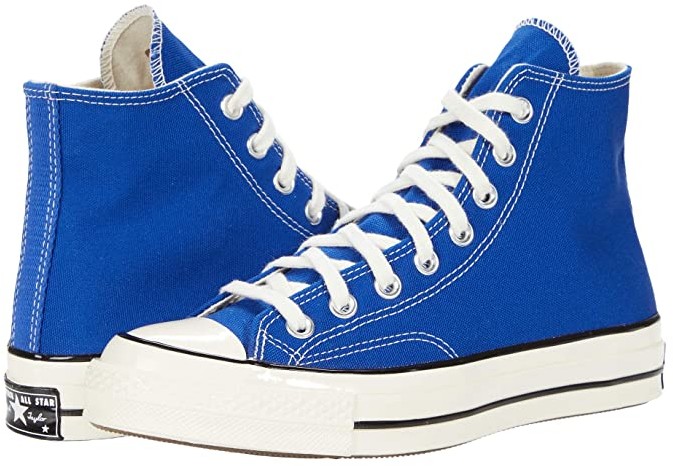 Converse Chuck 70 Organic Canvas Hi (Rush Blue/Egret/Black) Athletic ...
