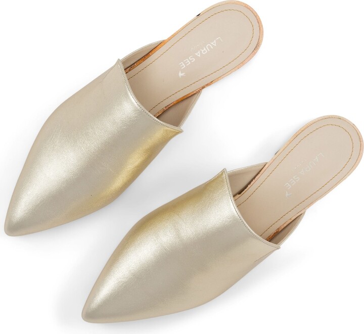 Laura See London - Rivoli Flats Champagne Gold - ShopStyle