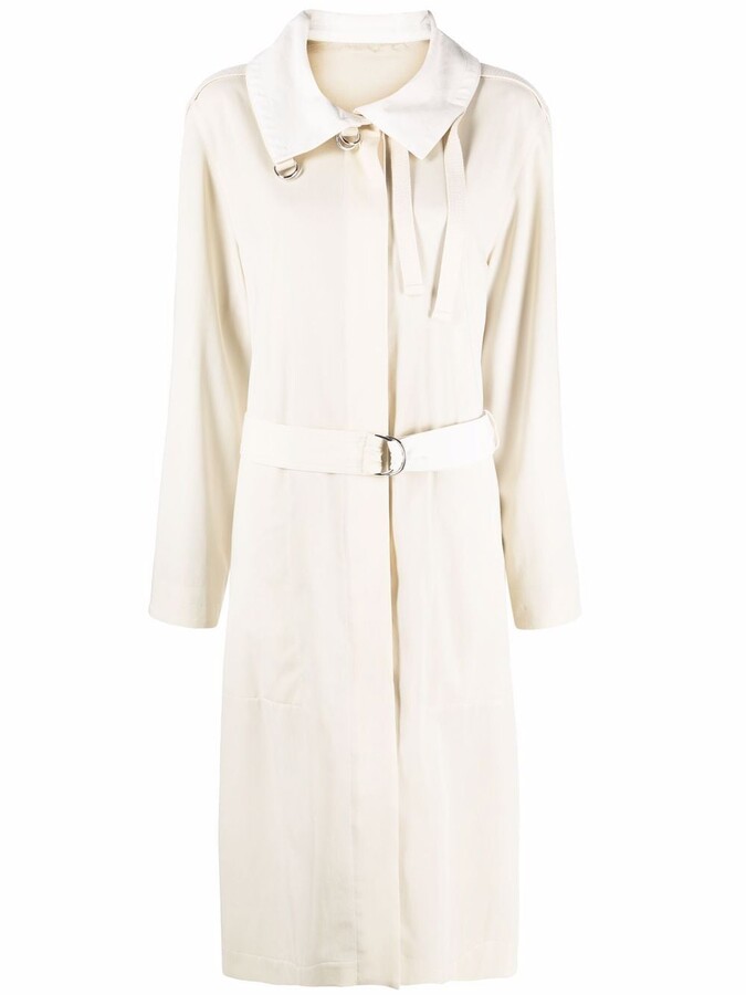 Lemaire Funnel-Neck Side-Slit Wool Coat - ShopStyle