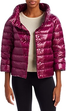 Herno Iconico Cropped Down Puffer Coat - ShopStyle