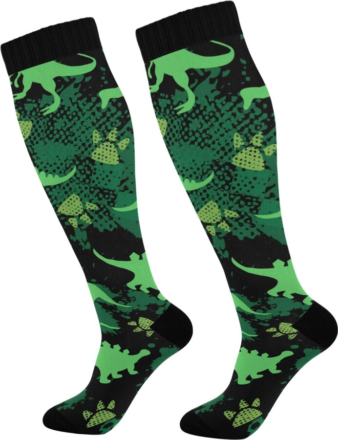 PUXUQU Cute Animal Dinosaur Men' Women' Over Knee Thigh High Long Socks ...
