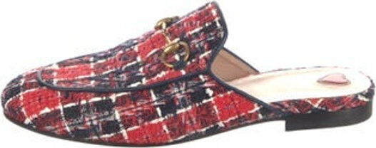Gucci 1955 Horsebit Accent Tweed Mules - ShopStyle