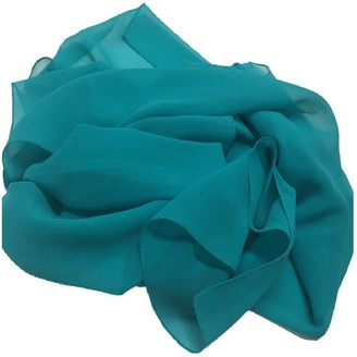 Mytoptrendz® Plain Teal Blue Long Scarf Solid Color Large Sheer Soft ...