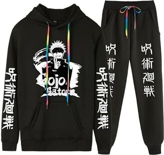 HongwenStore Anime Jujutsu Kaisen Gojo Satoru Hoodie and Jogger Pants ...
