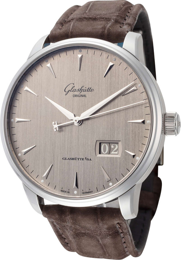 Glashutte Men's Senator Excellence Panorama 42mm Automatic Watch ...