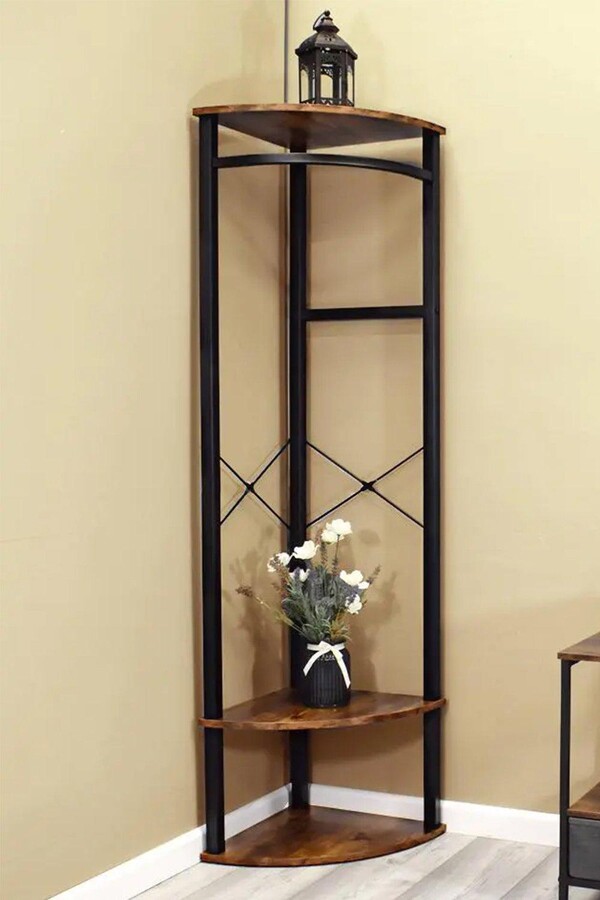 FWStyle Industrial Inspired Urban Corner Shelving Hanging Rack ...