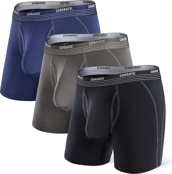 Separatec Men's Sport Underwear Trunks Dual Pouch Boxers Dry Fastly ...