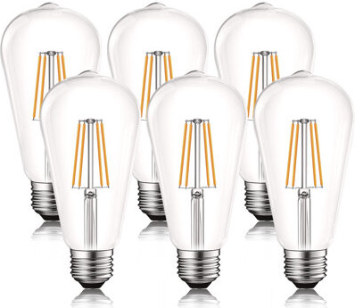 Luxrite 5 Watt (60 Watt Equivalent), ST19 LED, Dimmable Light Bulb ...