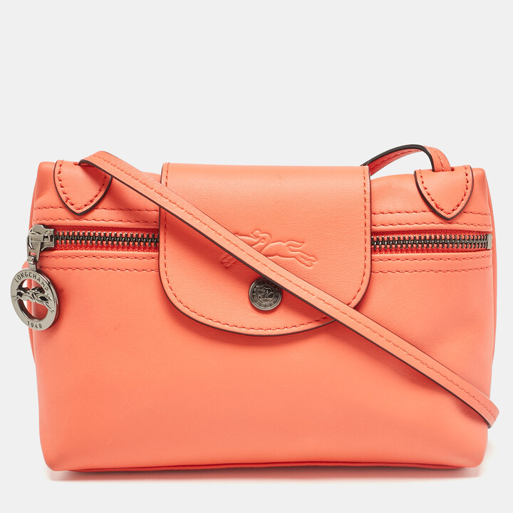 Longchamp Orange Leather Le Pliage Xtra Crossbody Bag - ShopStyle