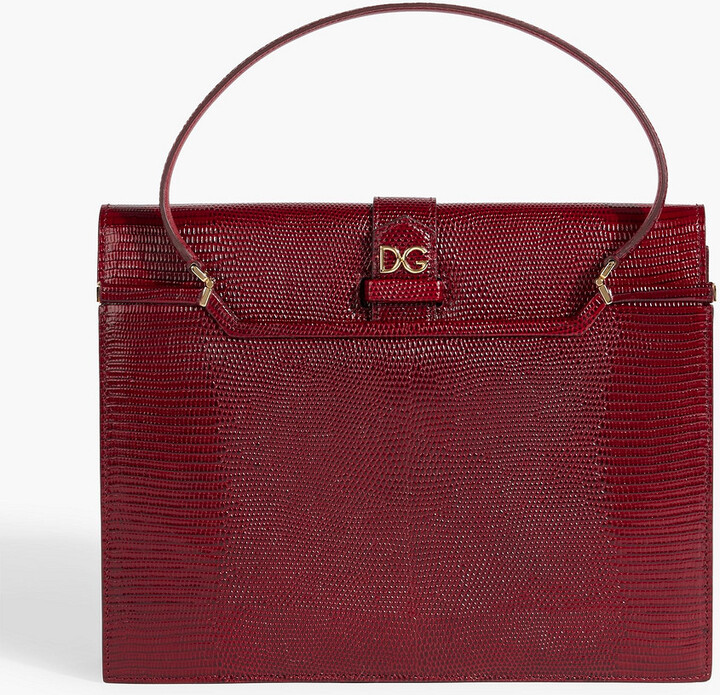 Dolce & Gabbana Ingrid small lizard-effect leather tote - ShopStyle