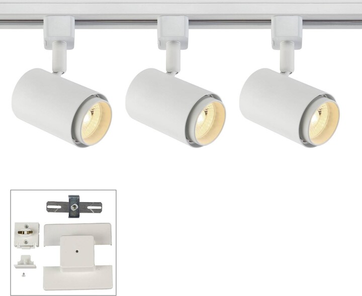 Pro Track 3-Head 10W Led Ceiling Track Light Fixture Kit Floating ...