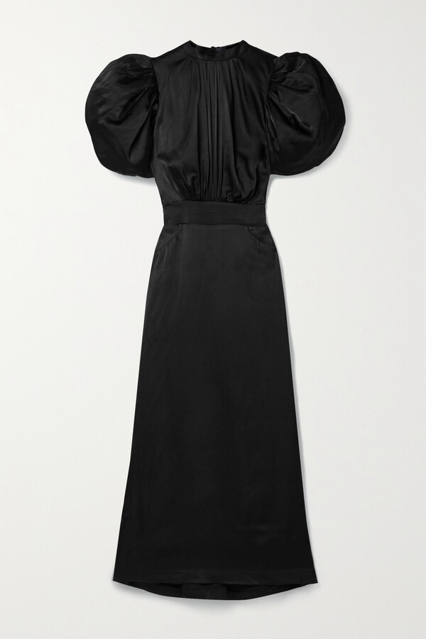 Rotate by Birger Christensen Dawn Open-back Satin Midi Dress - ShopStyle