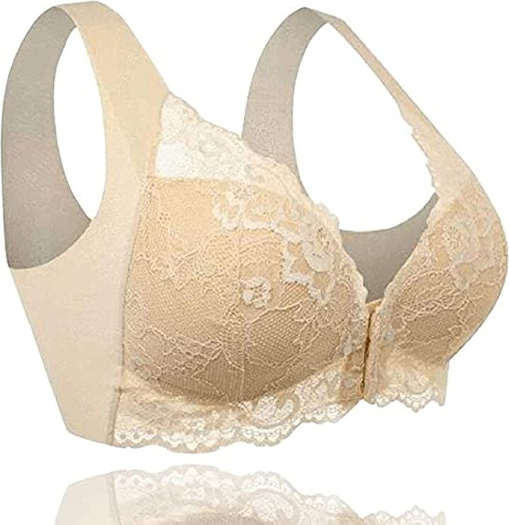 TOQVTOO Plus Bra for Older Women 5D Shaping Seamless Front Closure Bra ...