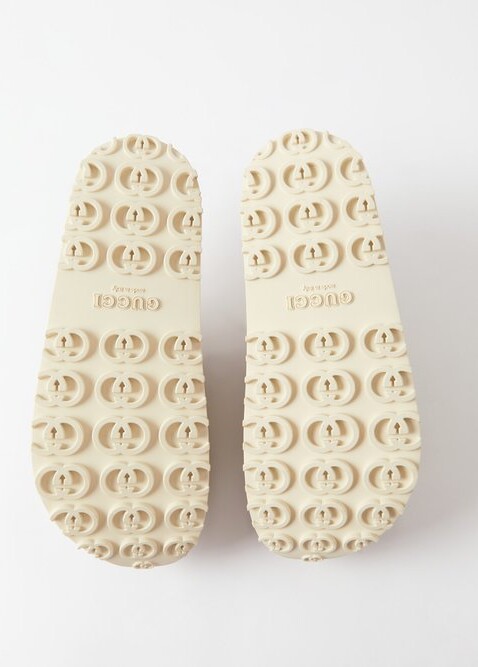 Gucci X Pikarar Miami Kawaii Rubber Flatform Slides - ShopStyle