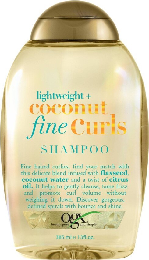 OGX Lightweight + Coconut Fine Curls Shampoo, Lightweight, Coconut ...