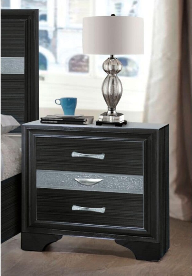 GEROJO Modern Style Nightstand with 3 Drawers,Wood Veneer - ShopStyle