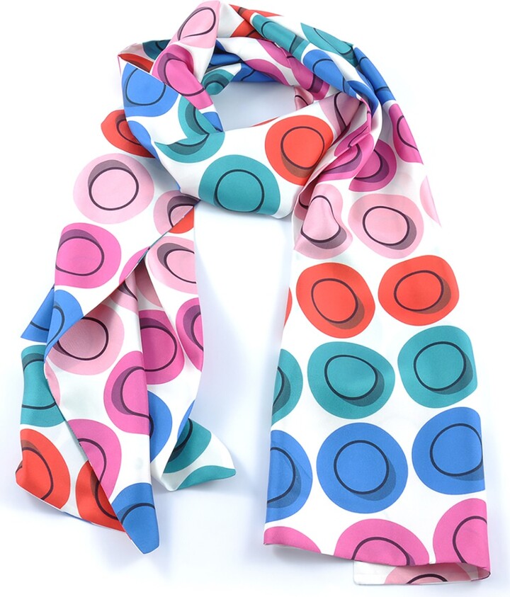 David Watson - Lego Spots Silk Long Scarf - ShopStyle Scarves & Wraps
