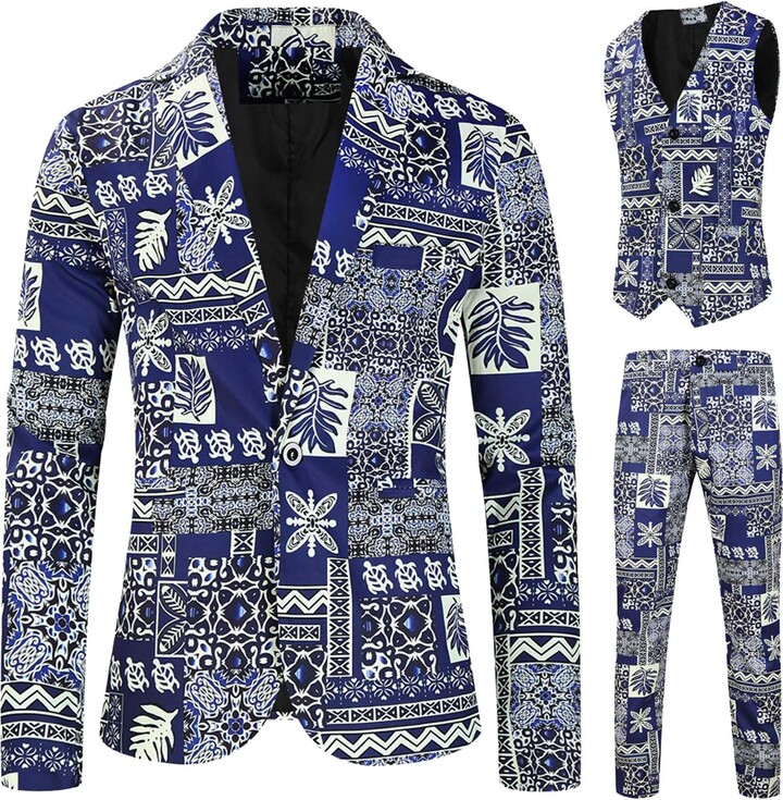 MKYFOOK Mens Four Seasons Can Wear A Ball To Play Digital Printing Suit ...