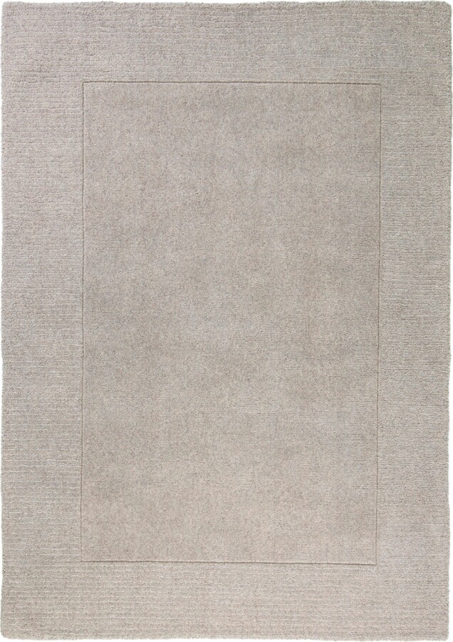 Dunelm Boston Wool Border Rug Grey - ShopStyle