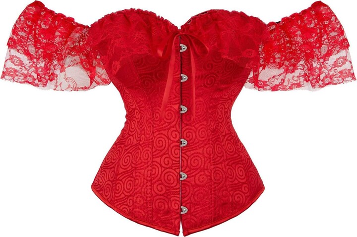 Mecnias Women'S Basque Steampunk Gothic Boned Waist Cincher Bustier ...