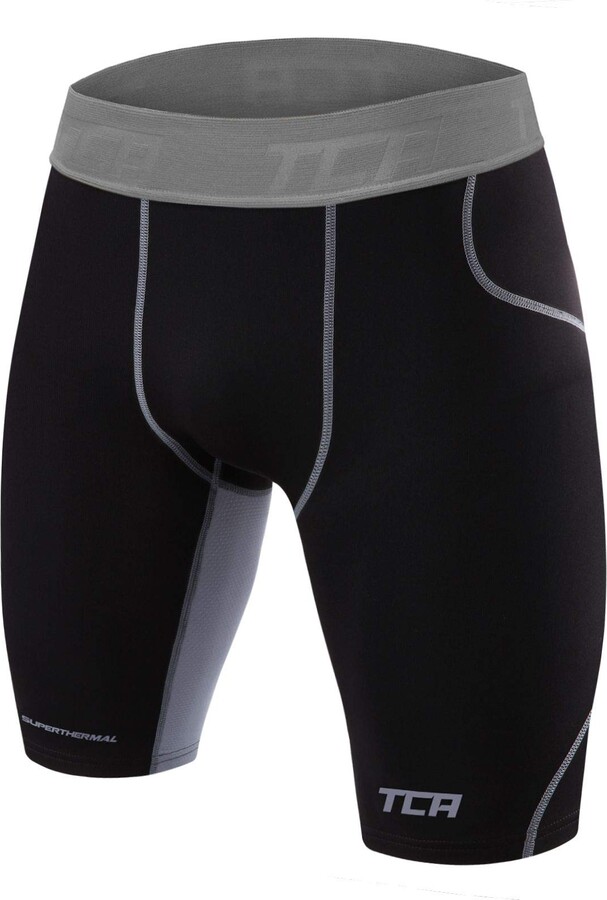 TCA Men's SuperThermal Compression Base Layer Thermal Under Shorts ...