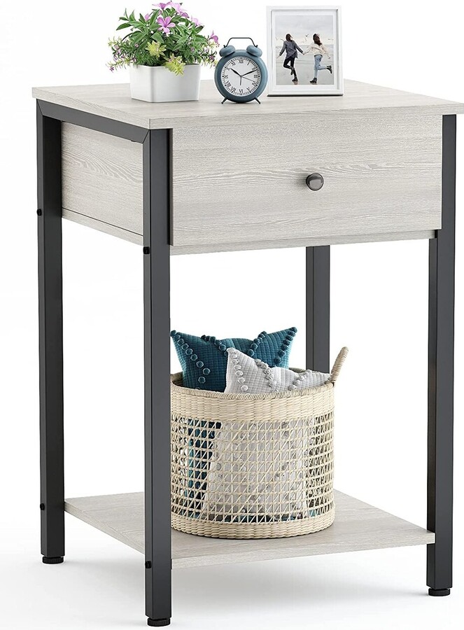 Global Pronex Nightstand Modern End Table Side Table with Drawer and ...