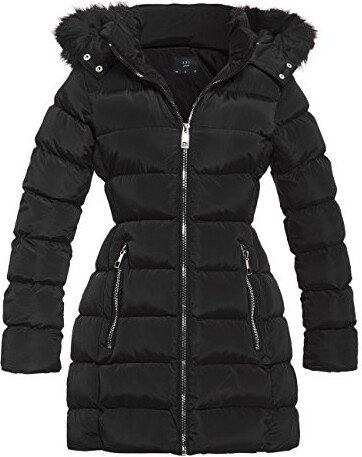 SS7 Women's Faux Fur Hood Padded Winter Parka Coat - ShopStyle