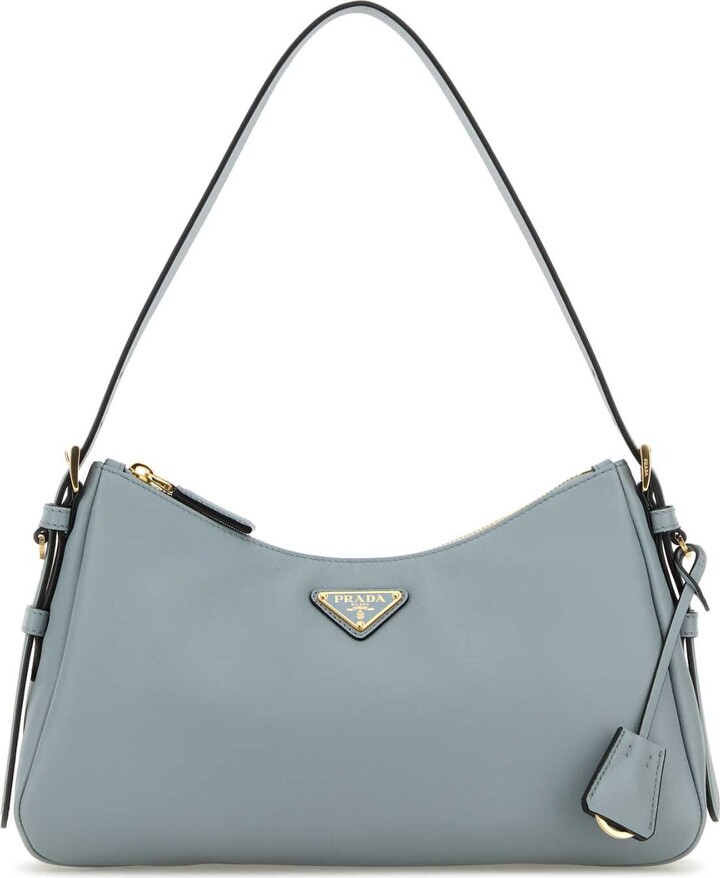Prada Powder Blue Leather Medium Aimã©e Shoulder Bag - ShopStyle