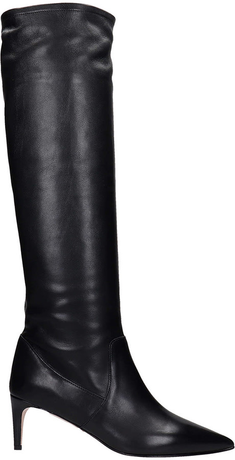 RED Valentino High Heels Boots In Black Leather - ShopStyle