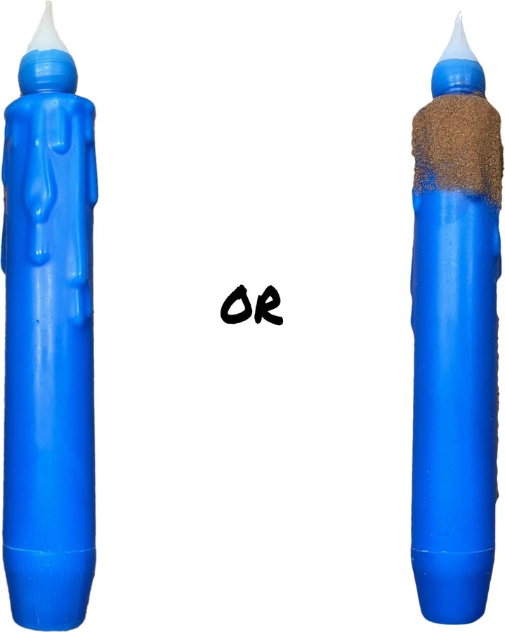 Etsy Single Solid Royal Blue Candle Primitive 7" Battery Operated Led ...