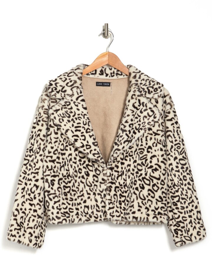 Love Token Gio Leopard Print Faux Fur Crop Jacket - ShopStyle Dresses