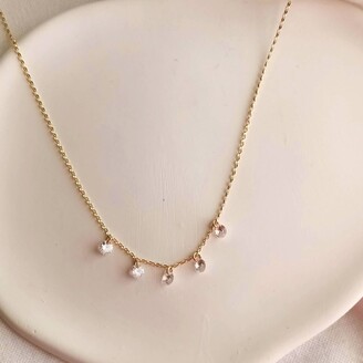 Lily Flo Jewellery Women's Gold Naked Lab Grown Diamond Five Diamond ...