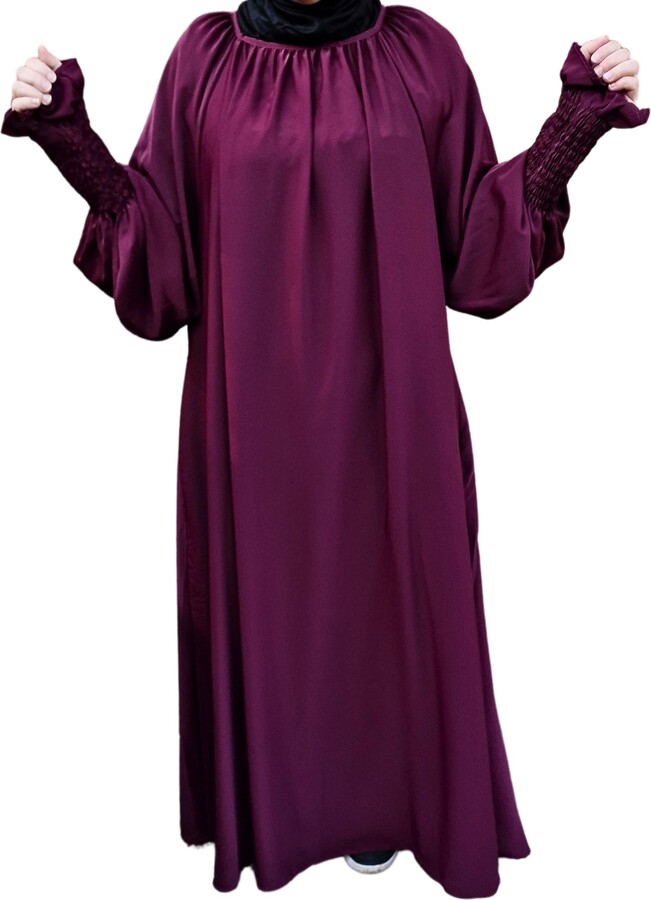 Yaqeen Premium Nidha Maxi Dress Abaya Muslimah Islamic Prayer Dress ...