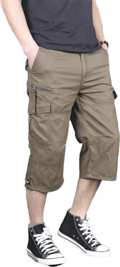 Generic Men's Breeches Long Shorts Multiple Pockets Military Zipper ...