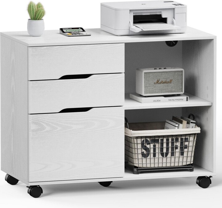 Simplie Fun Versatile Filing Cabinet Open Storage, File Drawers ...