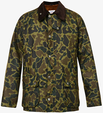 Barbour Mens Camo x Noah Camouflage-pattern Waxed-cotton Jacket Xxl ...