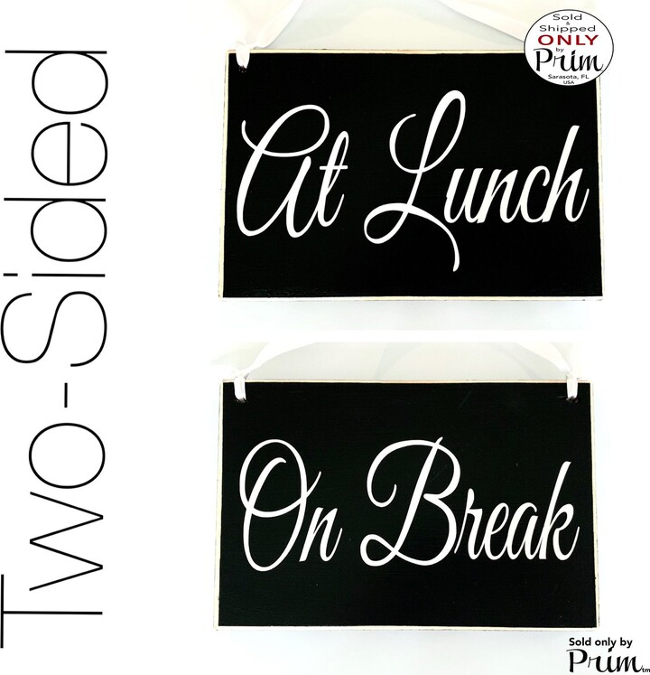 Etsy At Lunch On Break Two Sided Out Of Office Sorry We Missed You Do ...